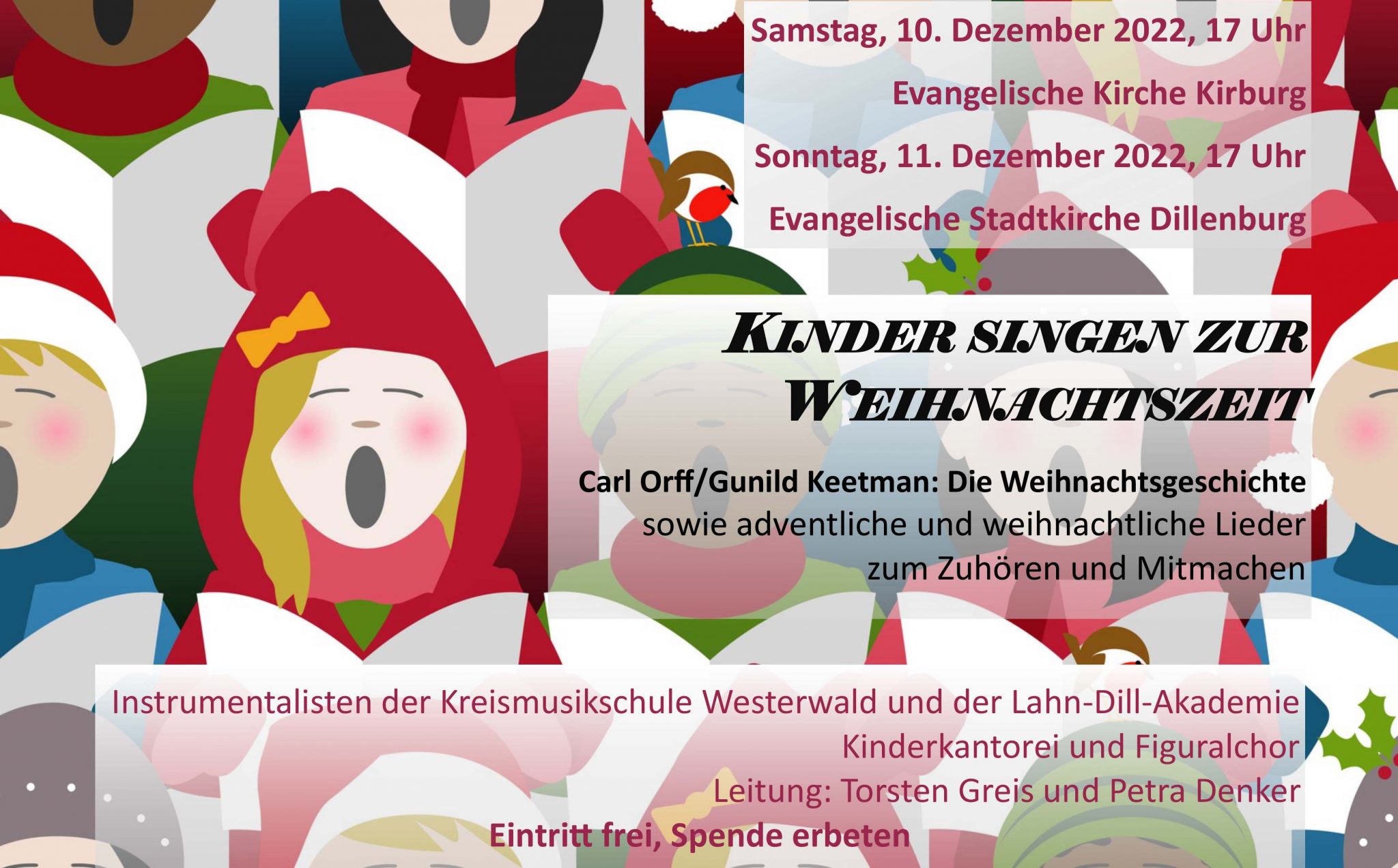 Kinder singen zur Weihnachtszeit – Ev. Kirche Dillenburg
